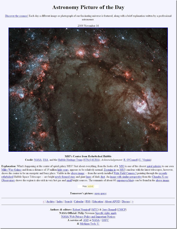 APOD Next: NASA Astronomy Picture of the Day: Next APOD: 2009 November ...